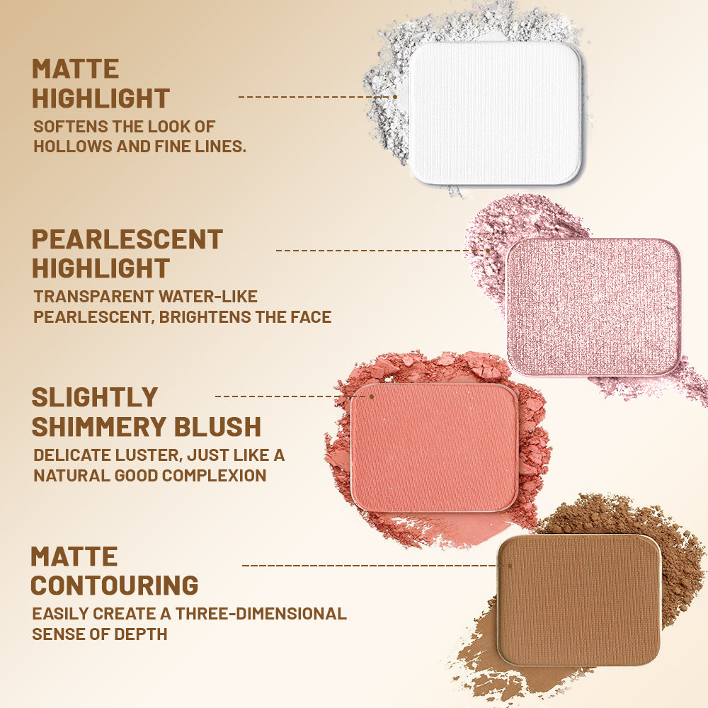 Glam Glow Highlighter And Bronzer Palette – Pudaier Cosmetics