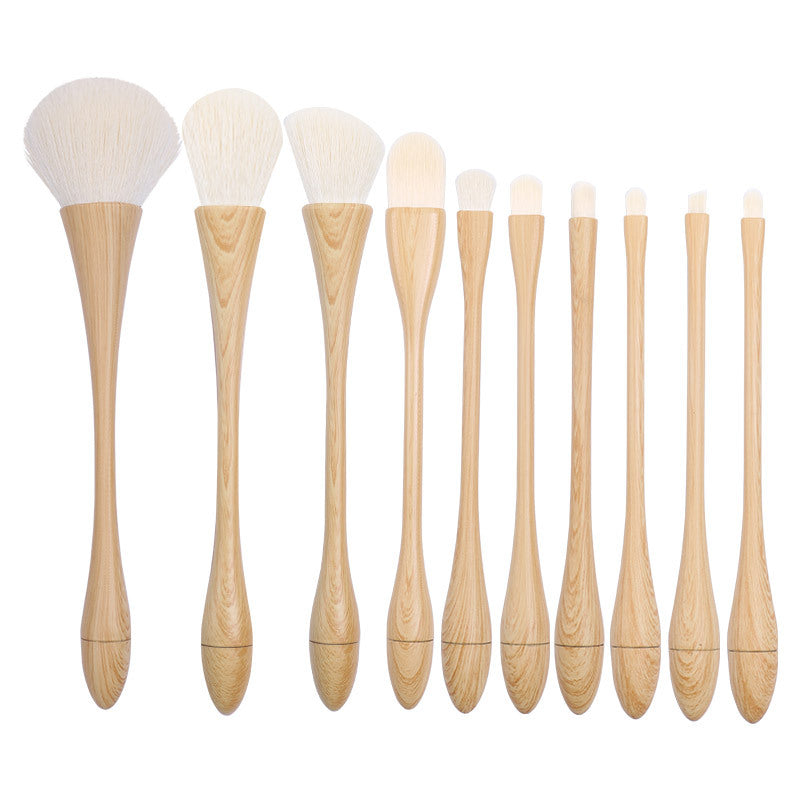 Bamboo 10 Piece Makeup Brush Set | Saubhaya Makeup